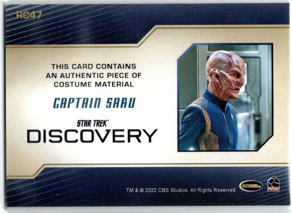 STAR TREK DISCOVERY SEASON 3 RC47 DOUG JONES AS CAPTAIN SARU COSTUME ...