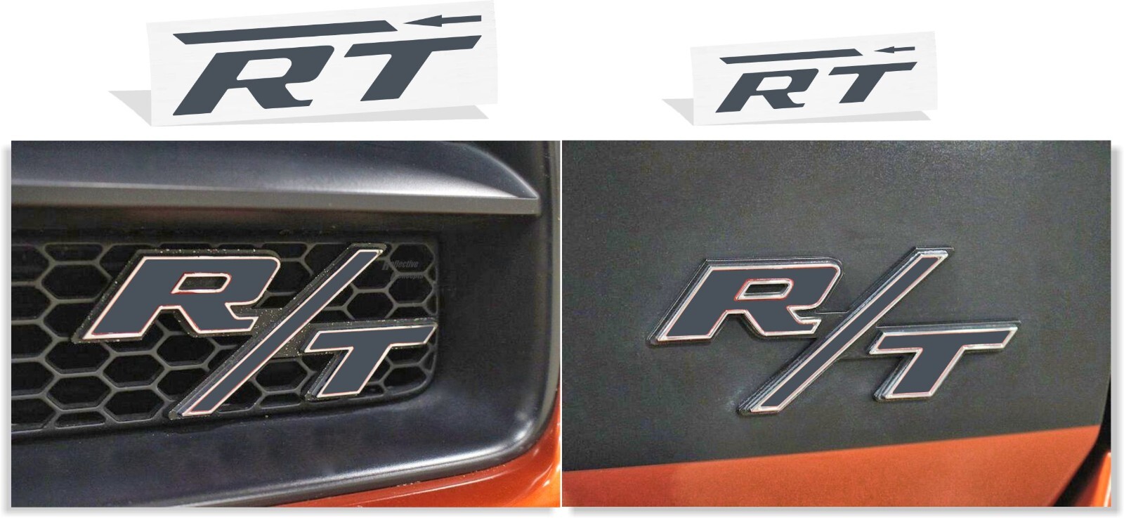 R/T Grille and Trunk Badge Inlay Decals for 2006-2010 Dodge Charger ...