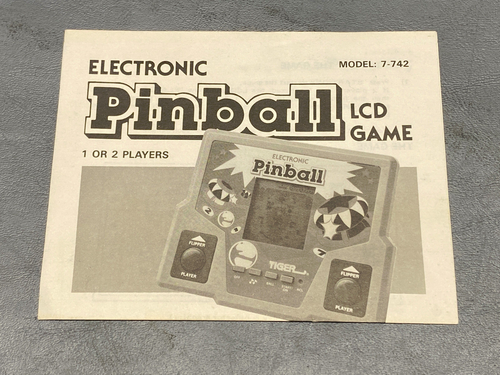 Tiger Electronic Pinball LCD Video Game - Authentic Manual Only! | eBay