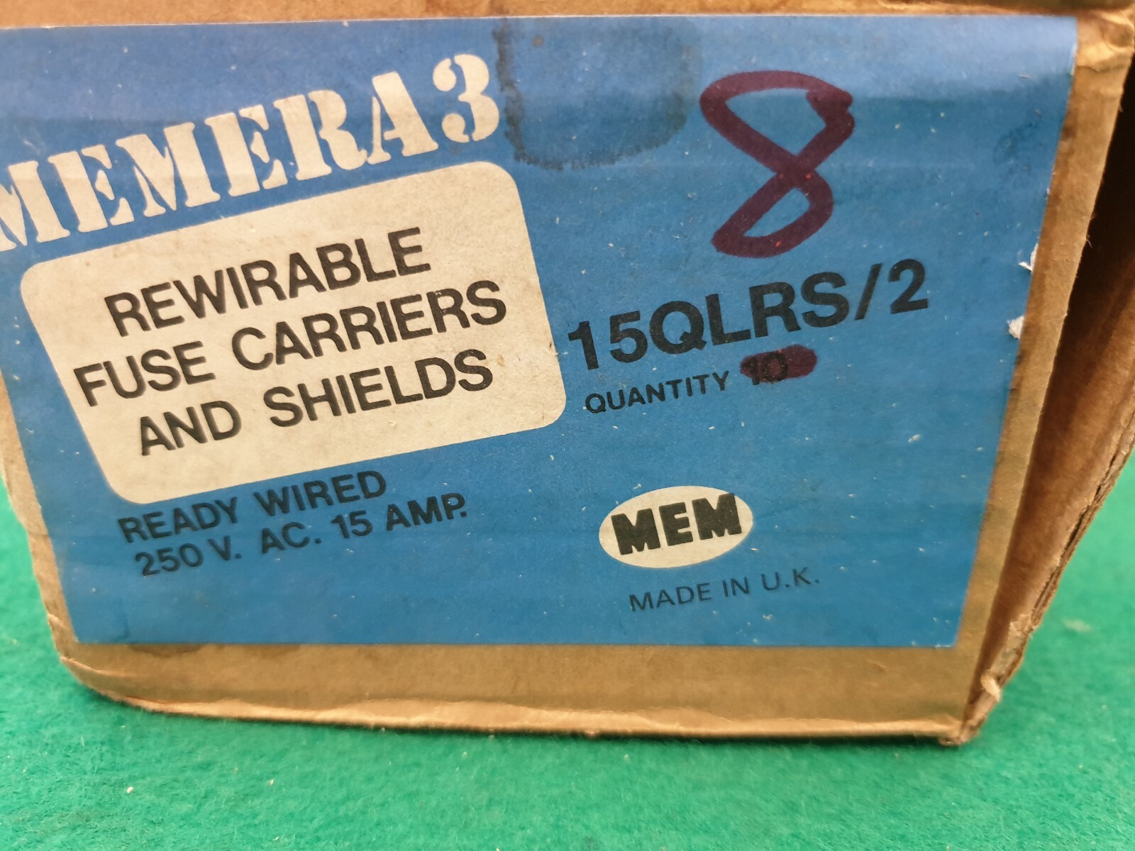MEM 15QLRS/2 Fuse Carrier & Base Rewireable 15 Amp for sale online | eBay