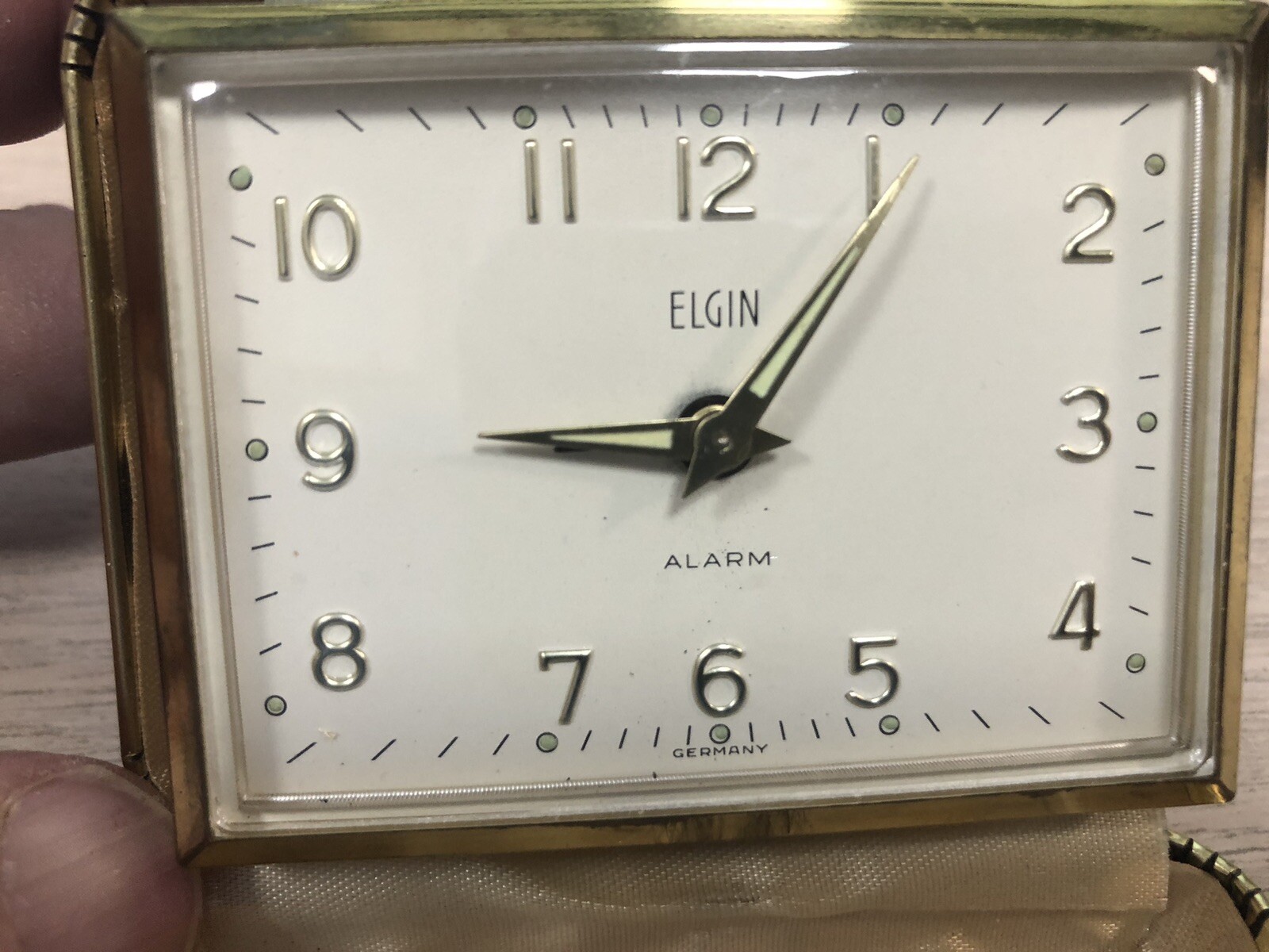 Vintage Elgin Travel Alarm Clock - Germany - Working | eBay
