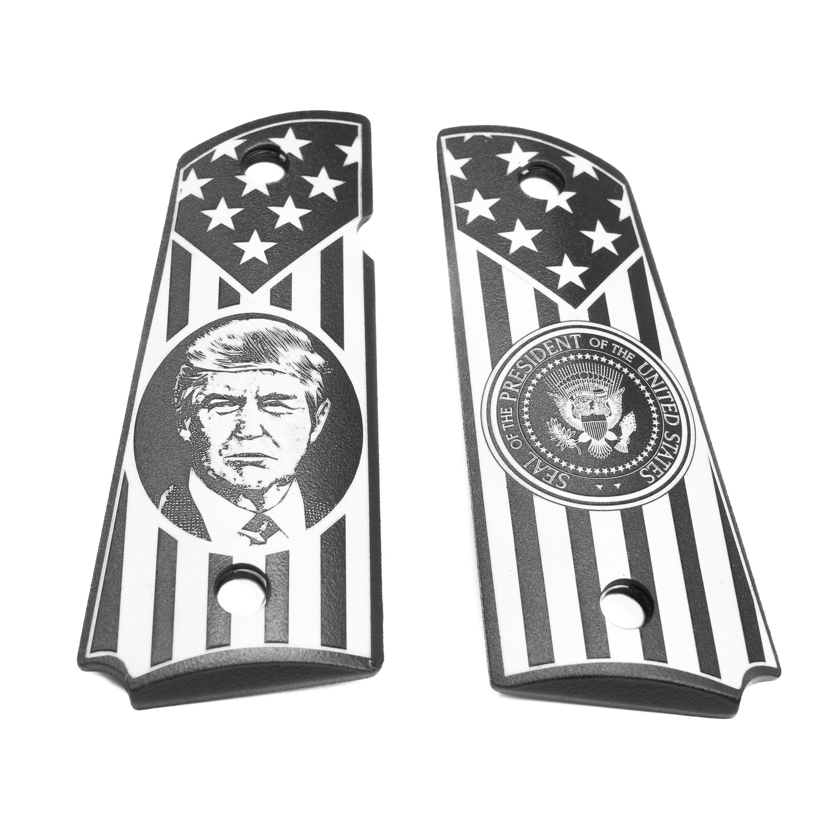Trump Engraved 1911 Officer Size Grips - Aluminum | eBay