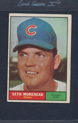 1961 Topps #107 Seth Morehead Cubs VG *90 | eBay