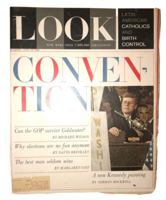 July 14, 1964 LOOK Magazine JFK Painting Convention Catholics & Birth ...