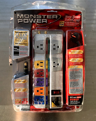 Monster Power HT700 Home Theatre PowerCenter 8 Outlet Surge Protector ...