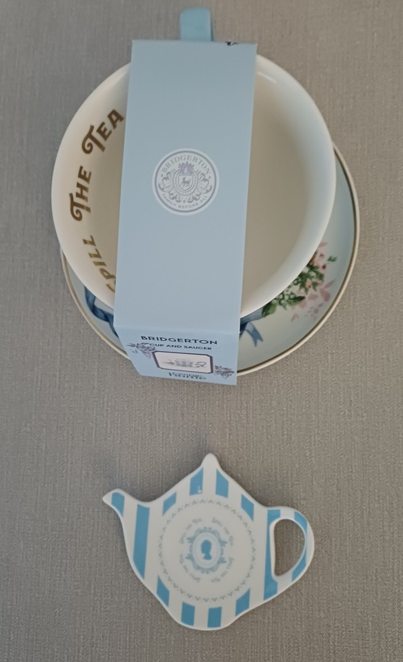 Bridgerton Tea Cup & Saucer & Tea Bag Rest Limited Edition 2026 Asda | eBay