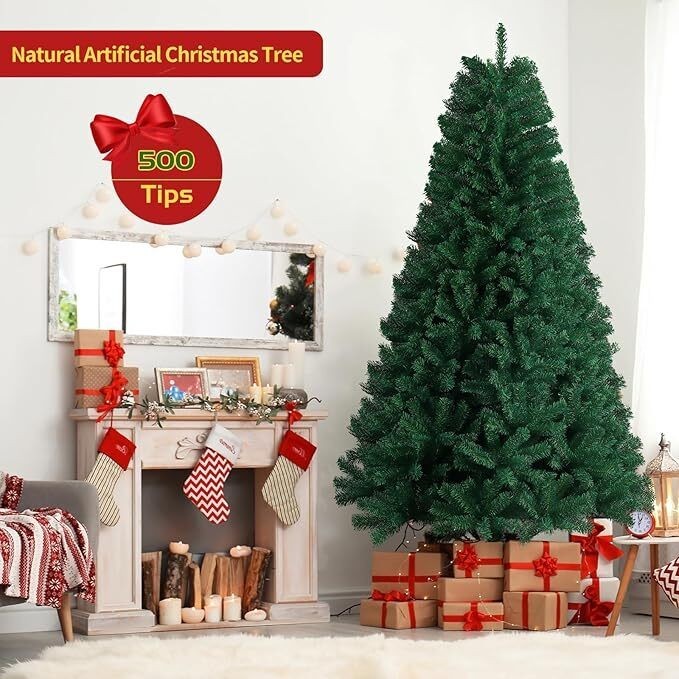 Christmas Tree with Stand Bushy Artificial Xmas Tree Home Decor 5ft 6ft ...