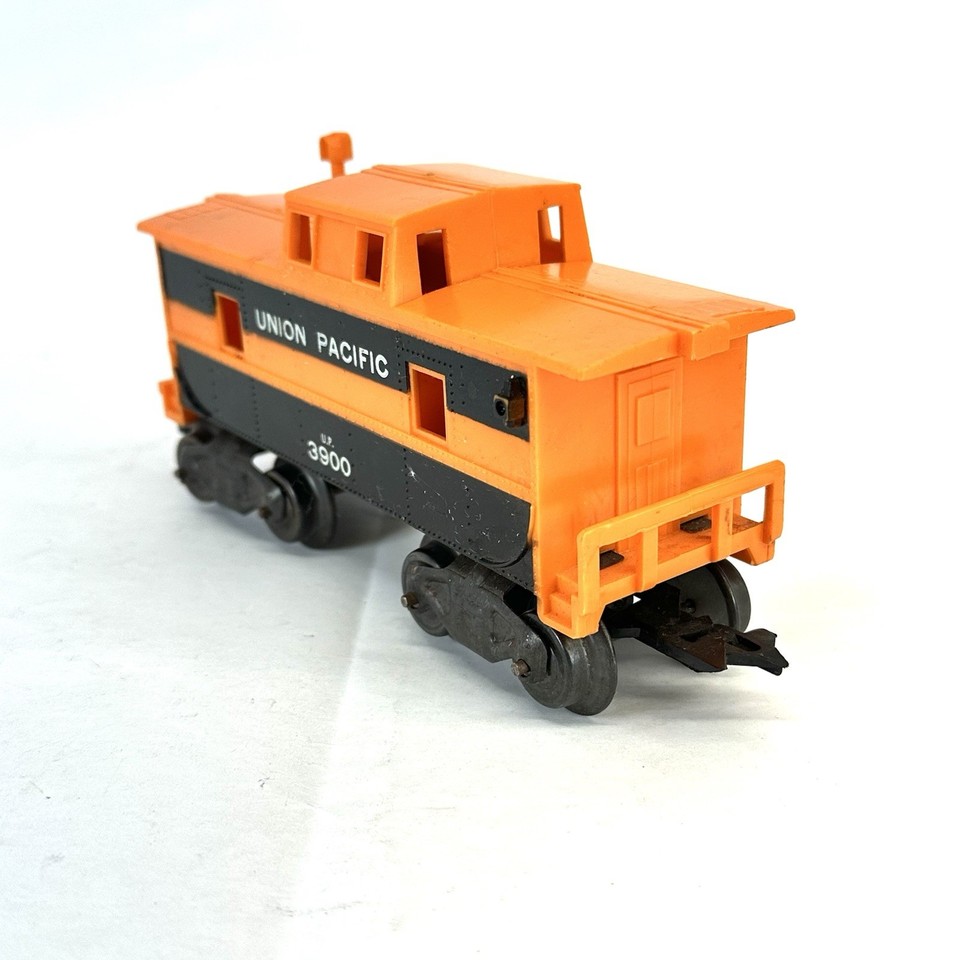 Vintage MARX Toys Union Pacific UP 3900 Caboose, Orange Black, 8 Wheels ...