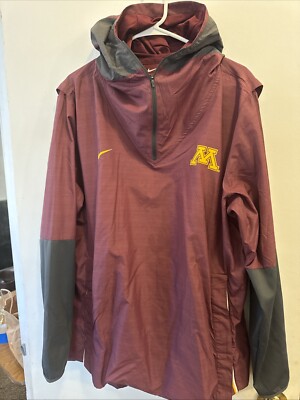 Minnesota Golden Gophers Nike Windbreaker Maroon Full Zip Jacket XL | eBay