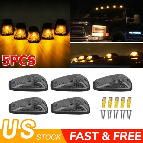 For GMC/Chevy C3500 C5500 Smoked 5xCab Marker Roof Light Smoke + 5xLED ...