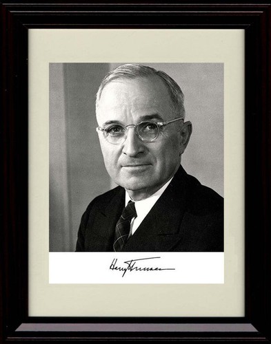16x20 Framed Harry Truman Autograph Promo Print - Close Up Headshot | eBay
