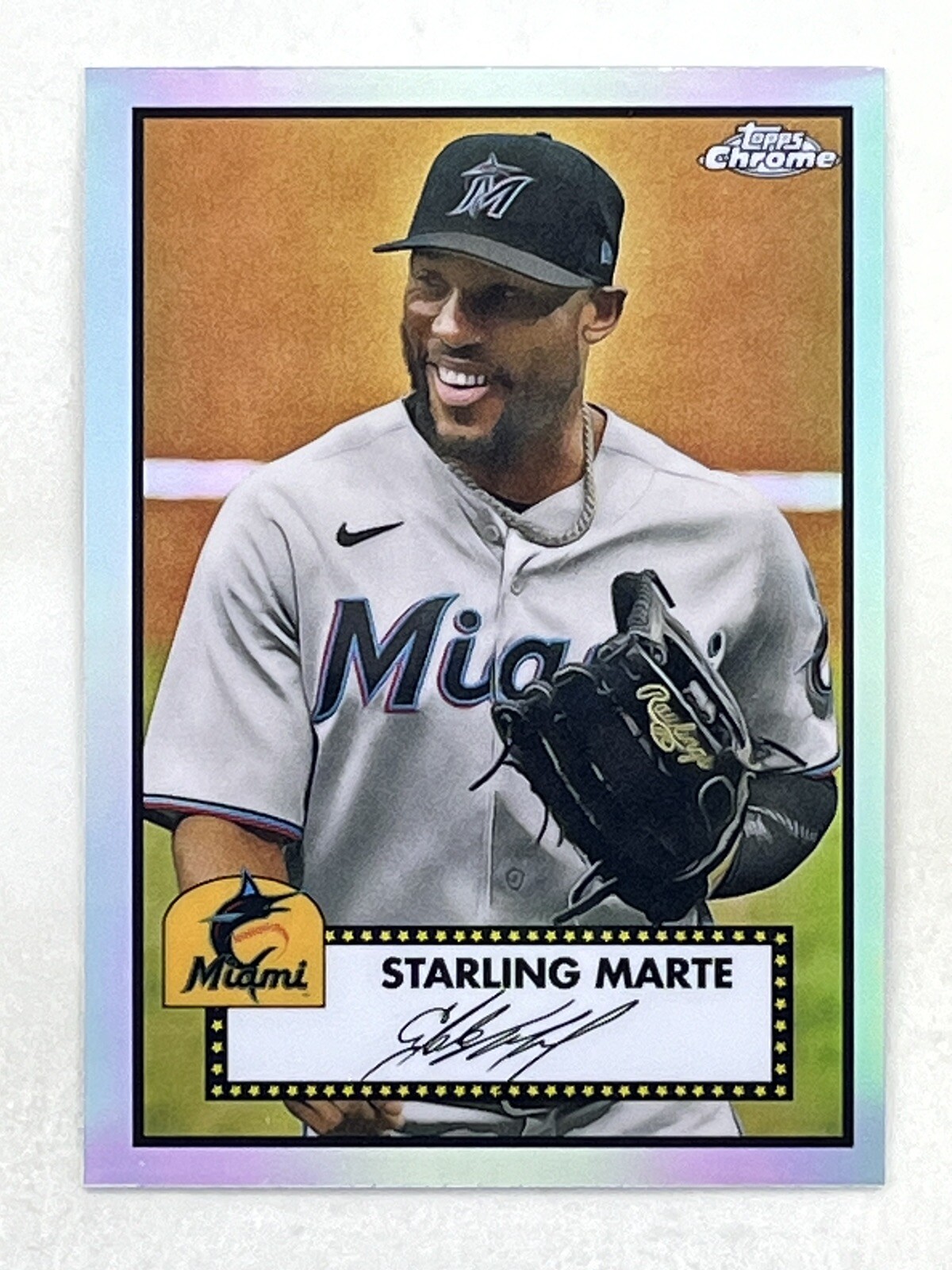 Starling Marte 2021 Topps Chrome Platinum Anniversary Refractor #280 MLB Marlins | eBay
