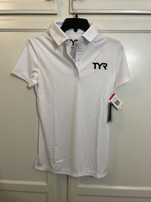 TYR Women’s Alliance Tech Short Sleeve Polo, S, White Msrp 39.99 | eBay