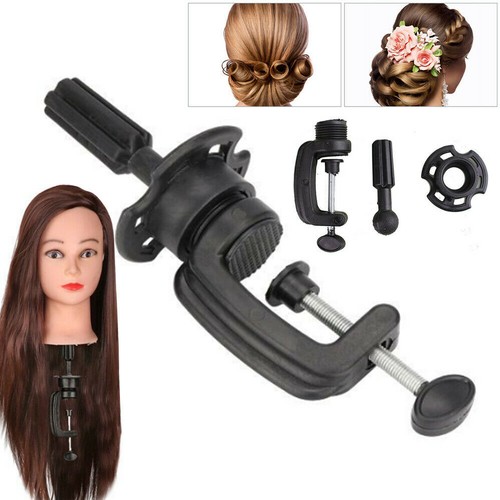 Mini Wig Head Stand Table Clamp Training Mannequin wig Head Holder Hair ...