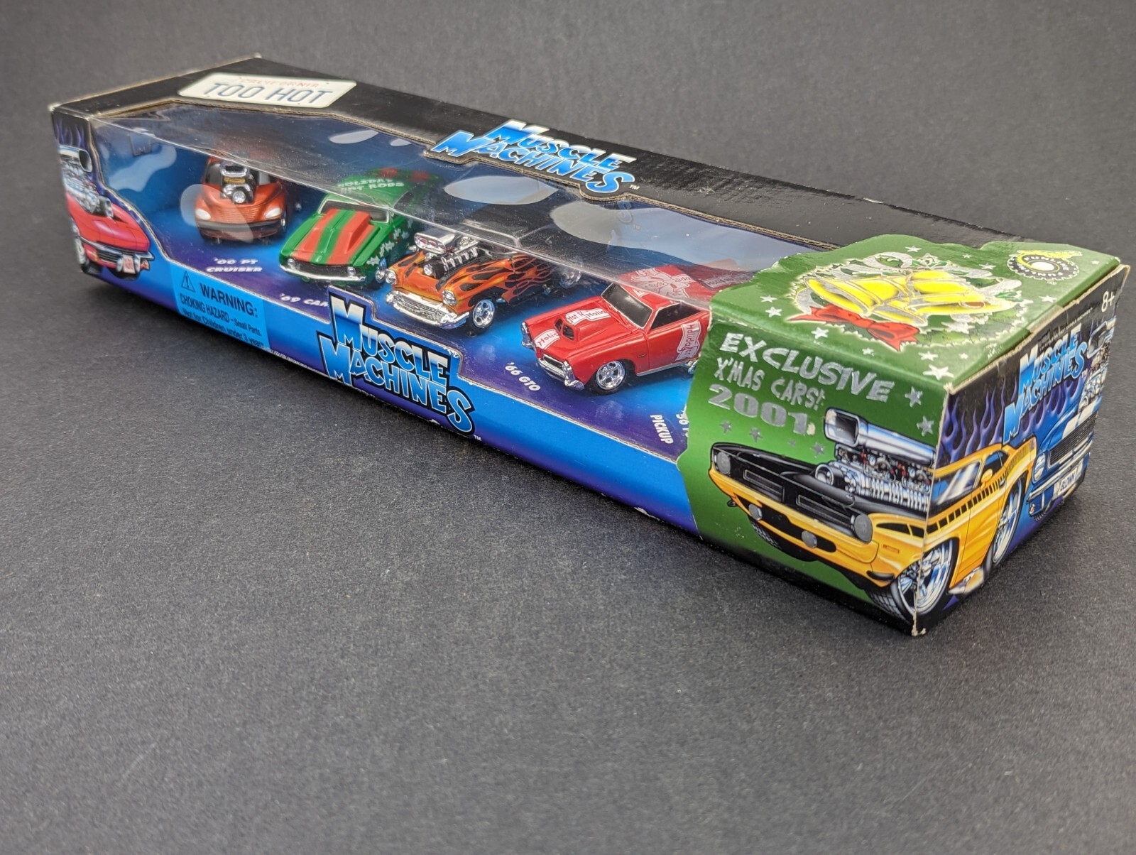 5 Pack 1:64 Muscle Machines Too Hot Rod 2001 Christmas Exclusive Cars ...