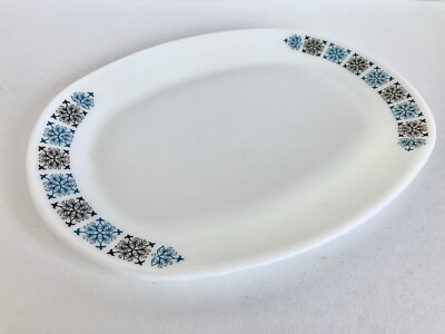 Vintage Pyrex JAJ England Chelsea Milk Glass Oblong Serving Steak ...