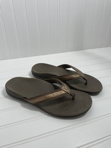 Vionic Tide Othoheel Sandals Womens 9 Open Toe Flip Flop Thong Brown ...