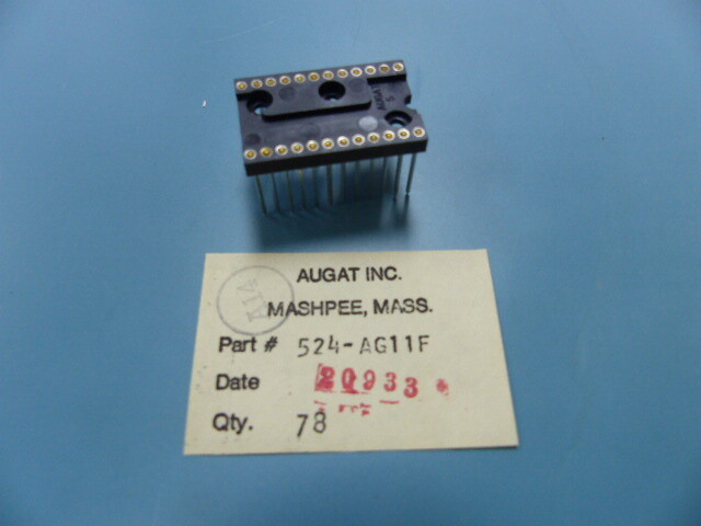 AUGAT 524-AG11F Qty of 5 per Lot 24 PIN MACHINE IC SOCKET WIRE WRAP ...