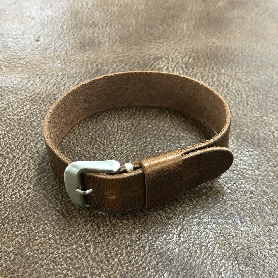 Size 12/14/16mm Handmade Vintage Leather Fixed Lug Watch Wrist Strap ...