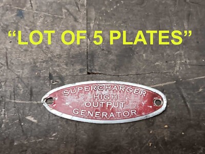 HIGH OUTPUT GENERATOR DATA PLATE (*) | eBay
