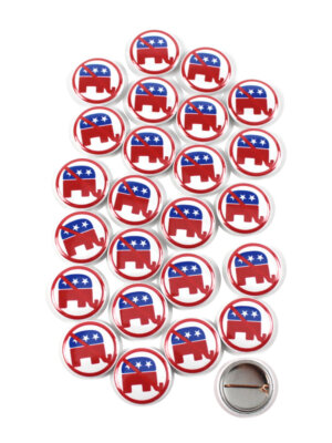 25 Pack - No Republican Anti Symbol Pinback Buttons - 1 Inch | eBay