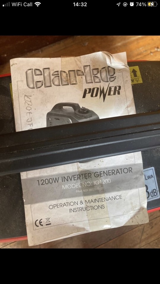 Clarke Power Inverter Generator 1200w | eBay UK