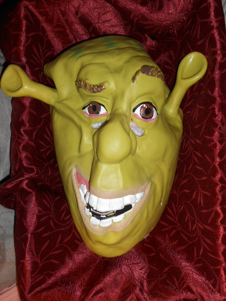 Dreamworks Shrek Rubber Halloween Mask 2004 Rare Elastic Band Style ...