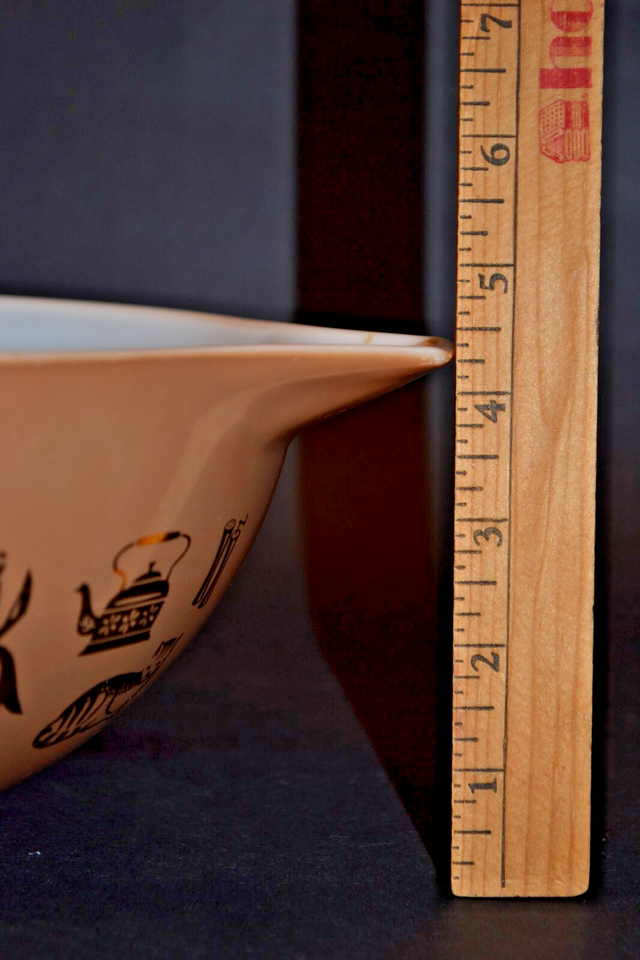 Vintage PYREX Early American Cinderella Handle Nesting Mixing Bowl #444 ...