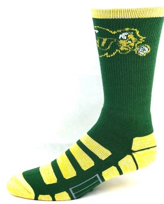 North Dakota State Bison Green & Yellow RMC Patches Crew Socks | eBay