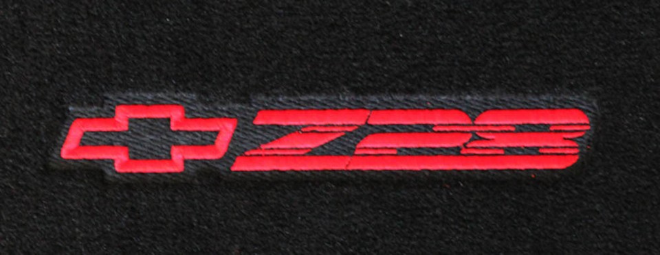 NEW 1982 - 2002 Camaro Floor Mats Gray Carpet Embroidered Z28 Logo Red ...
