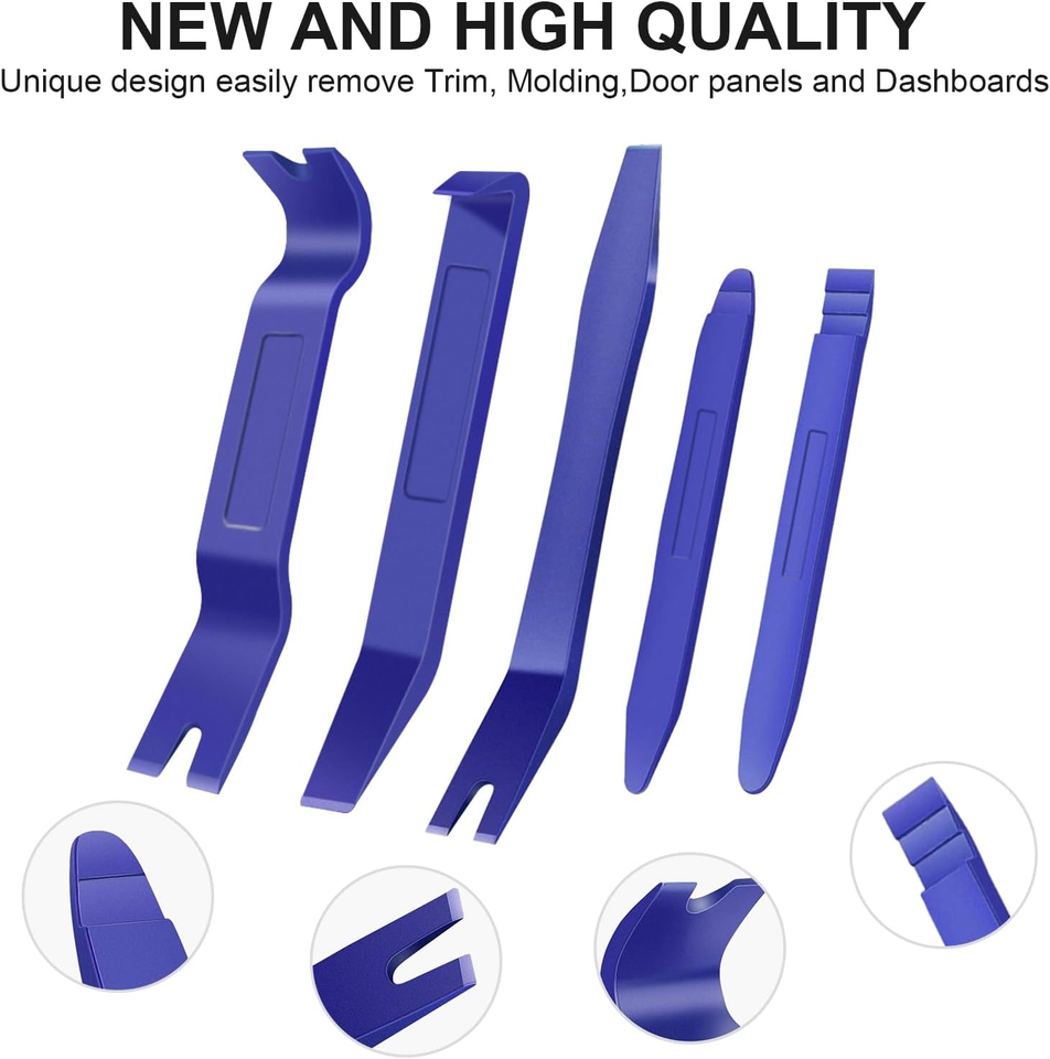Plastic Trim Removal Pry Tool Set for Car Radio Panel Door Dash Clip ...