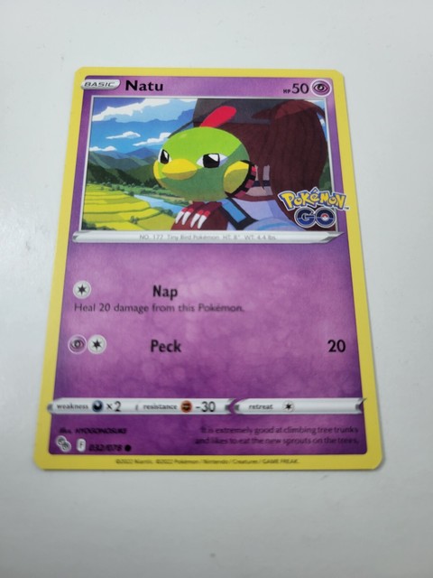 Pokémon TCG Natu Pokemon Go 032/078 Reverse Holo Common for sale online ...