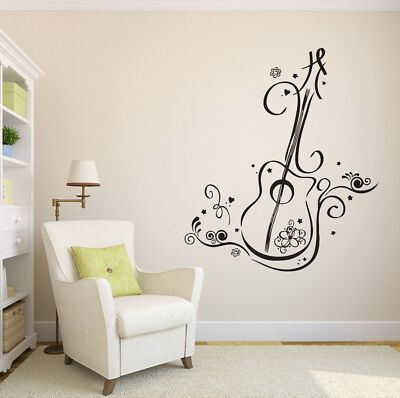 Wall Vinyl Sticker Decal Decor Guitar Music Instrument Reggae Soul ...