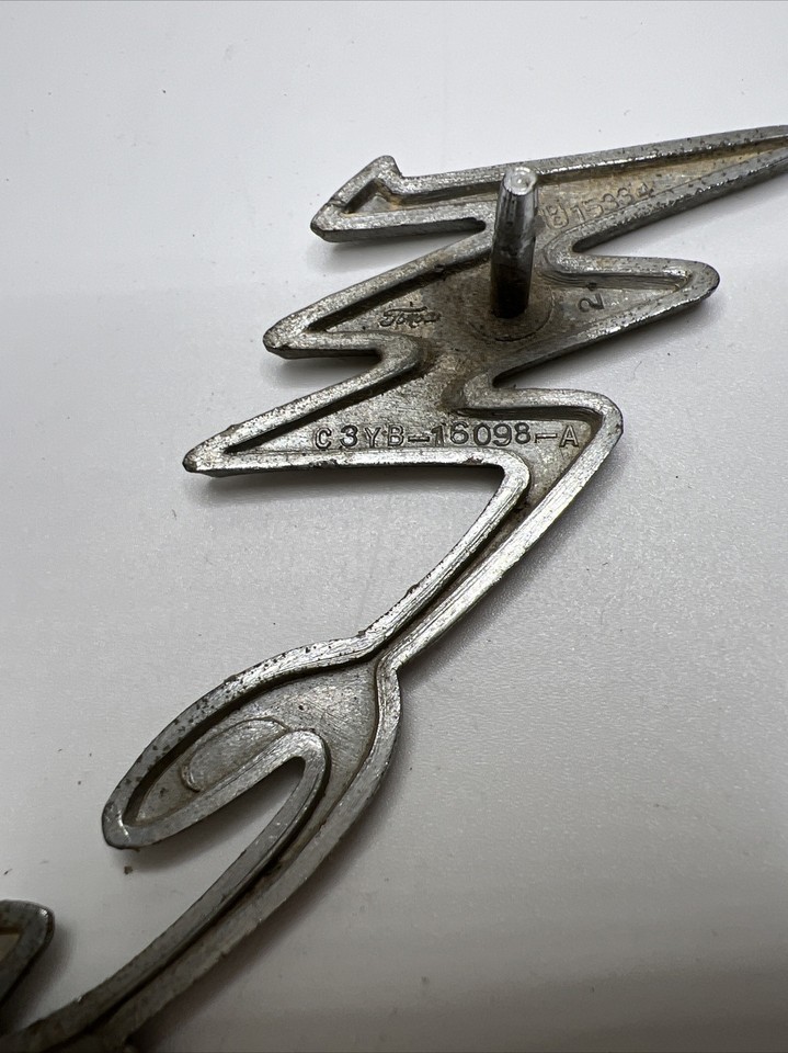 Vintage Mercury Meteor Sedan OEM Front Fender Meteor Script Emblem C3YB ...