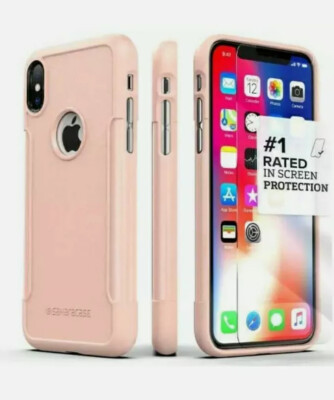 Sahara Case & Glass Screen Protection Kit - iPhone X/XS Rose Gold Pink ...