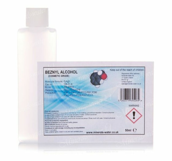 50ml Benzyl Alcohol | 100 Pure Cosmetic Grade Fragrance Preservative ...