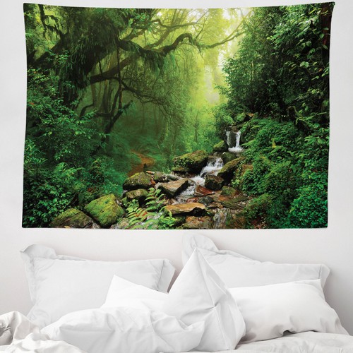 Regenwald Mikrofaser Breiter Wandteppich Frühling in Nepal Fußweg | eBay.de