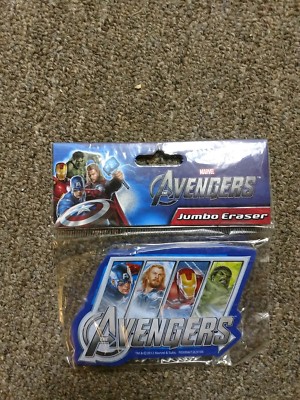 Marvel Comics Avengers Jumbo Eraser SEALED Iron Man Hulk Thor Captain ...
