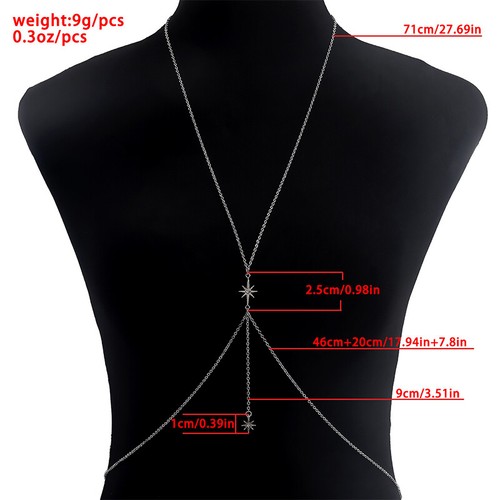 New Simple Summer Sexy Body Bikini Chest Chain Harness Chain Jewelry ...