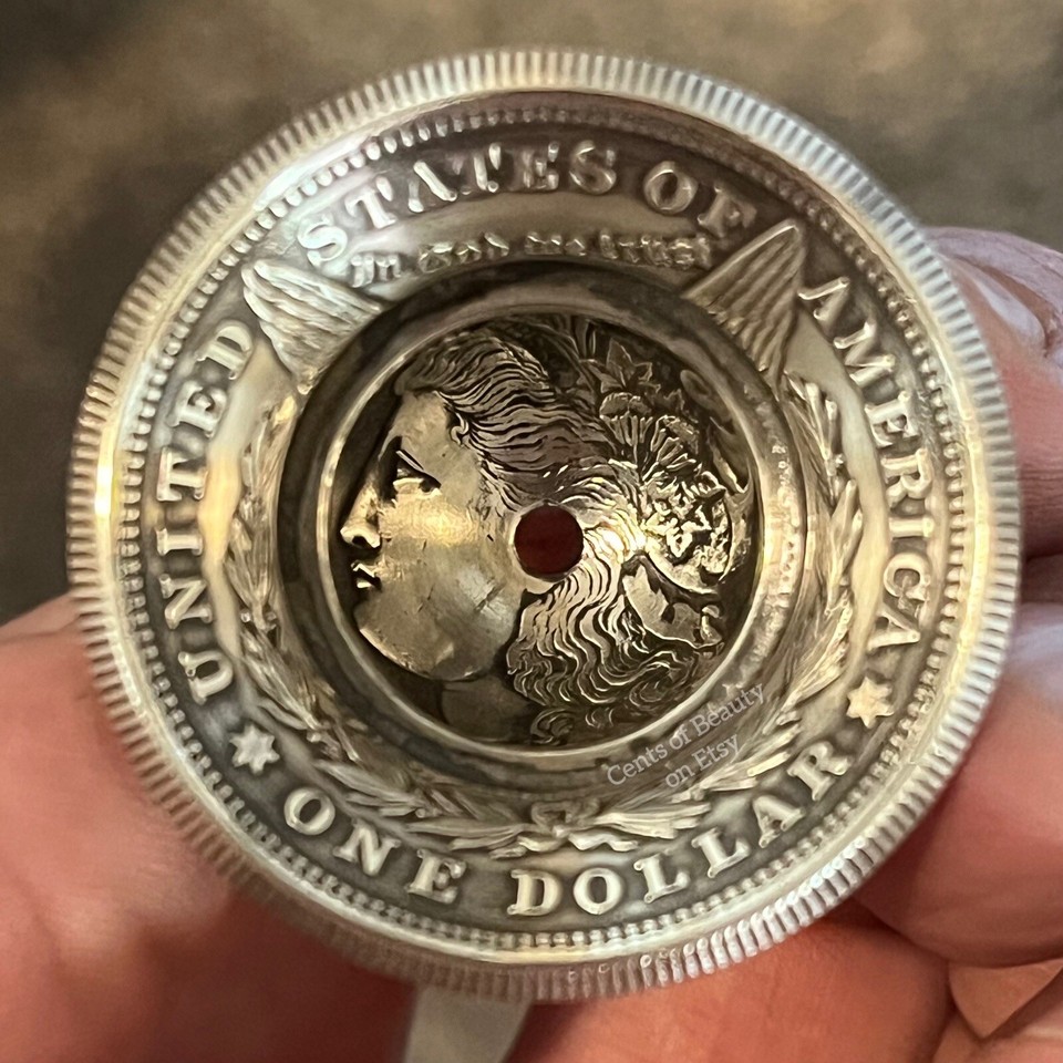 REAL 1921 Morgan Dollar Bell – 90% Silver - Collectible Coin Bell ...