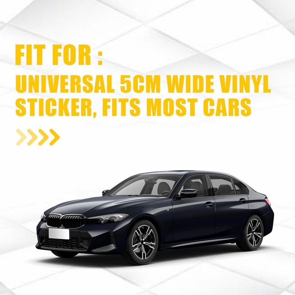 Car De-Chroming Vinyl Wrap+Spreader 10M*5CM Gloss Black 2PCS Universal ...