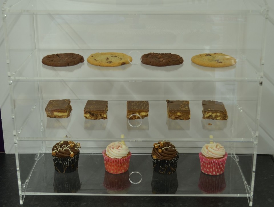 Bakery Pastry Display Case Stand Cabinet Cakes Donuts Cupcakes Perspex ...