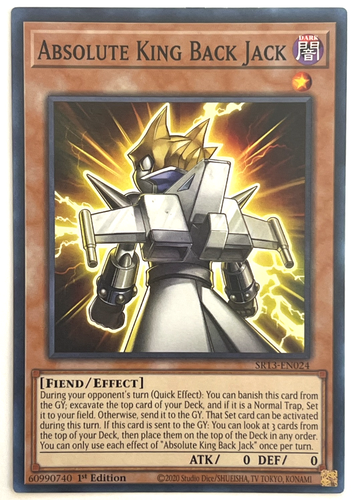 YuGiOh! - Absolute King Back Jack - SR13-EN024 - 1st Edition - Common ...