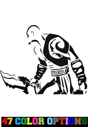 Vinyl Decal Truck Car Sticker Laptop - Videos Games God Of War Kratos ...