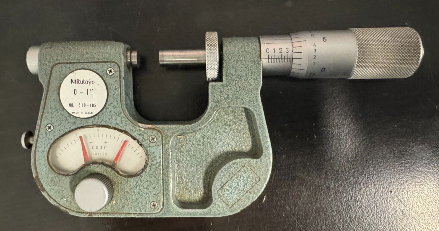 Mitutoyo 510-105 Dial Indicating Micrometer,0-1" Range , .0001 ...