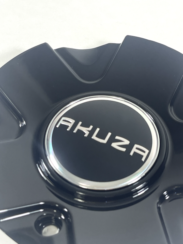 x4 Akuza Wheels Gloss Black Wheel Center Cap # EMR0848-CAR-CAP / LG1209 ...