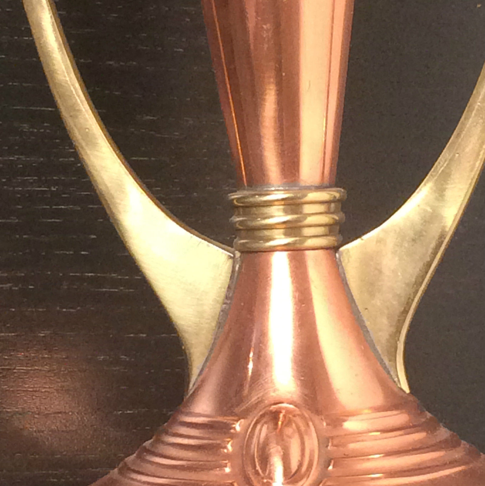 WMF 1900 wmf * Vase * Strauss brand * copper & brass * Europe antique ...