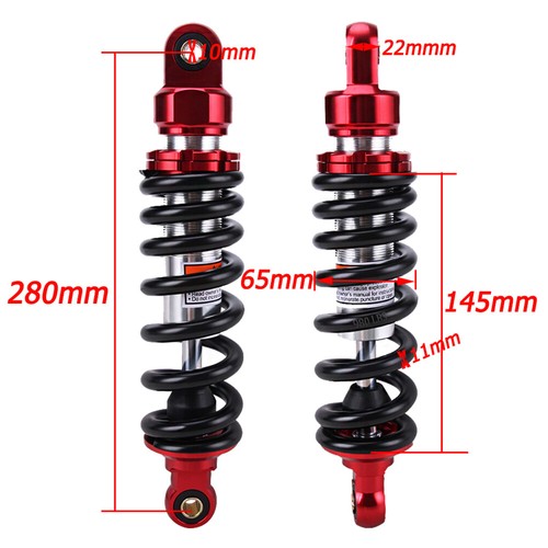 New 11" 280mm Motorcycle Rear Shock Absorbers Suspension for Honda ...