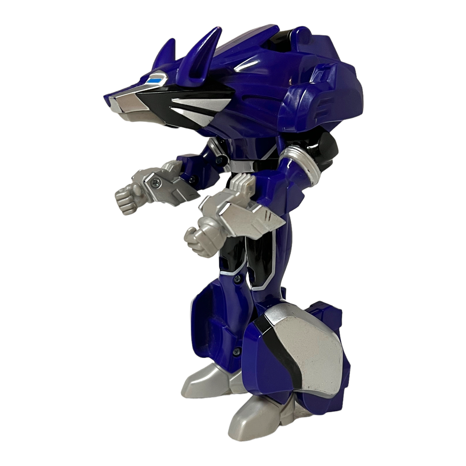 2008 Power Rangers Jungle Fury Gekiranger Purple Geki Wolf Ranger Zord ...