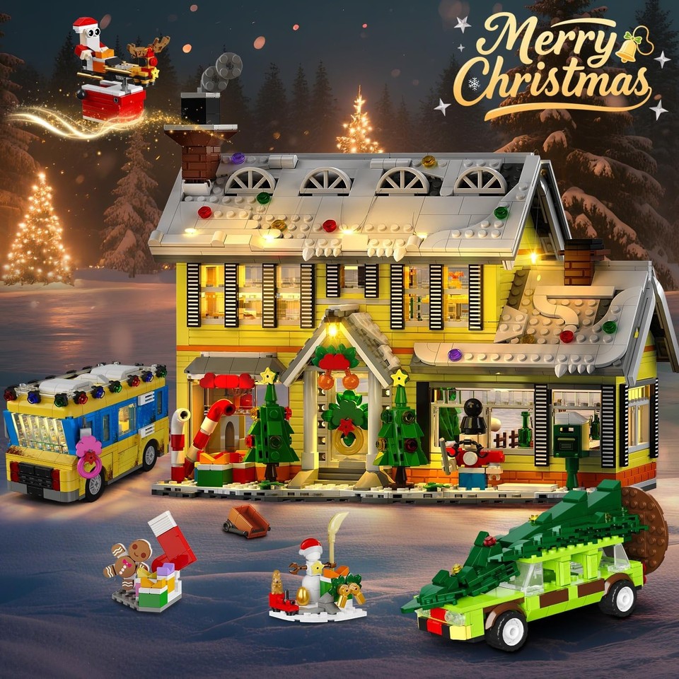 HOGOKIDS Advent Calendar 2025 Christmas Building Set with Light Bus ...